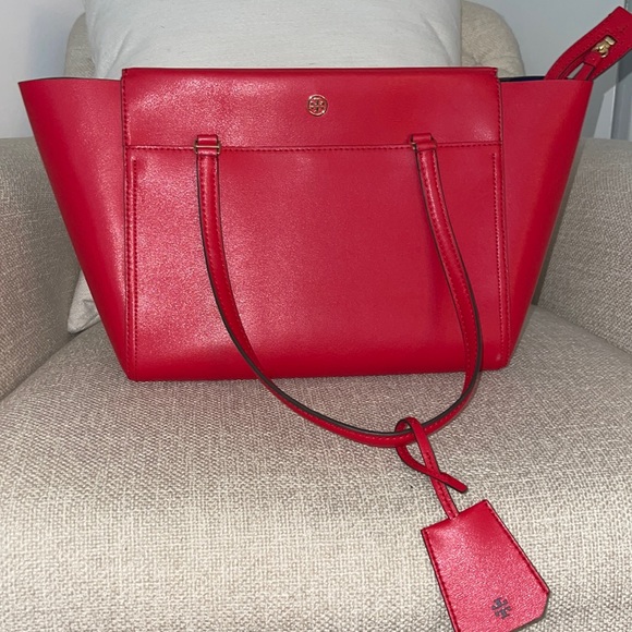 Tory Burch | Bags | Tory Burch Red Emerson Tote | Poshmark
